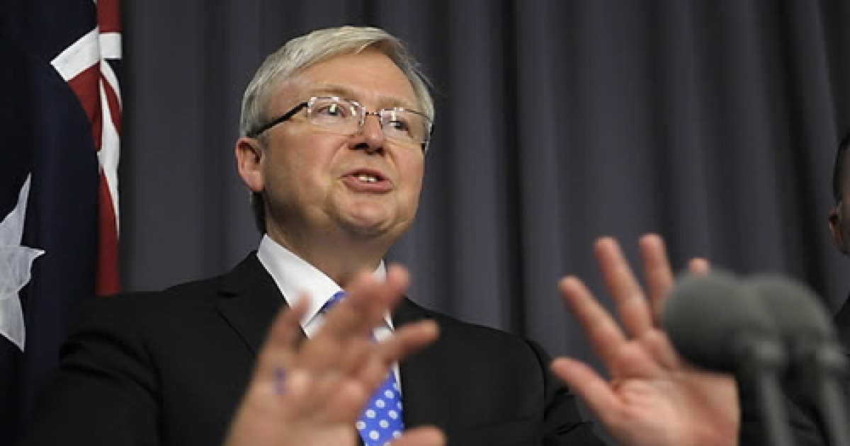 AUSTRALIA KEVIN RUDD LEADERSHIP PRESSER