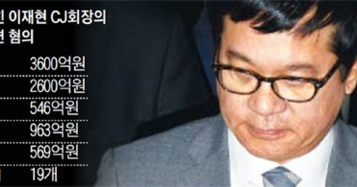 CJ 이재현 회장 비자금 6200억원.. 구속 기소