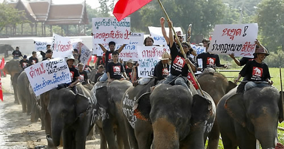 THAILAND ELEPHANT PROTEST