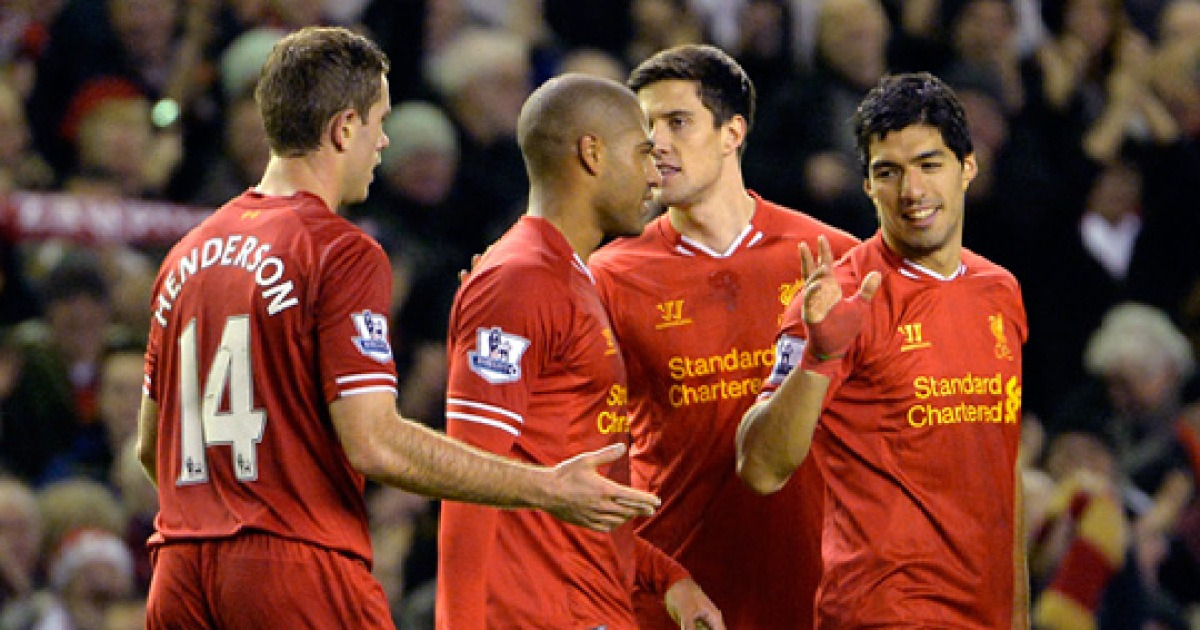 [EPL 15R] '수아레스 14호골' 리버풀, 웨스트햄에 4-1 승.. 2위 상승