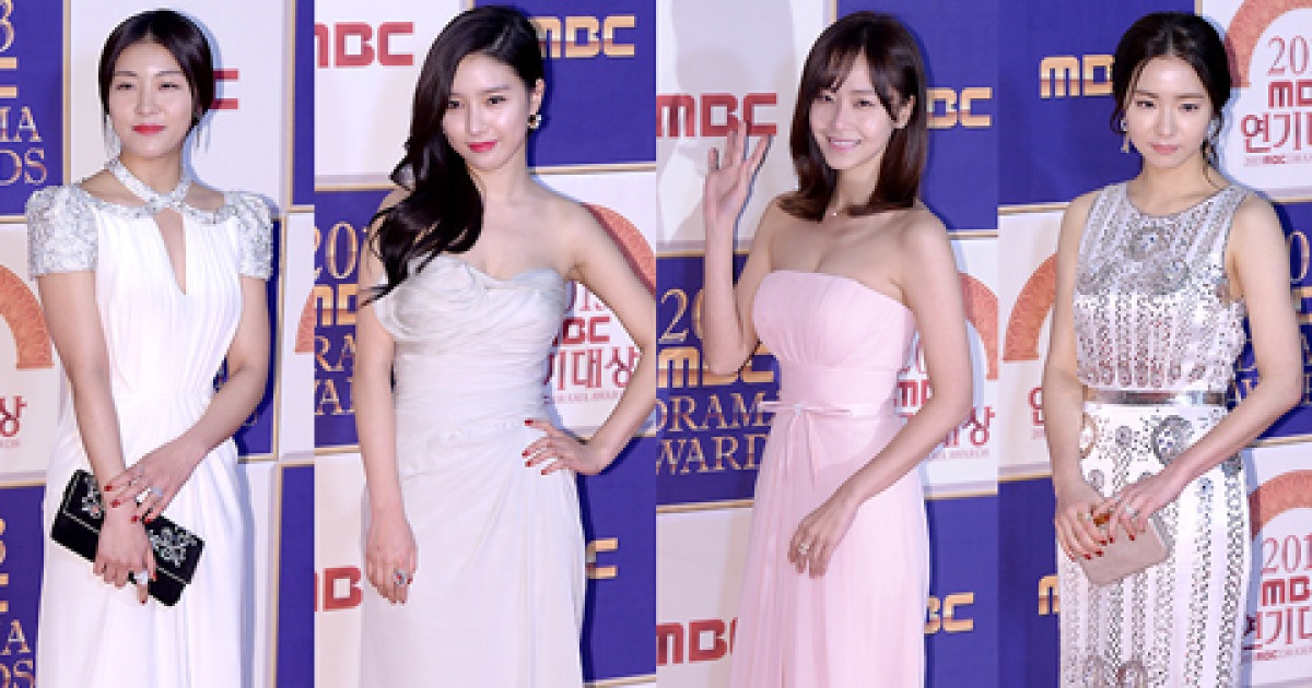 MBC연기대상, '女★ 우아한 밀착 롱드레스 맵시 대결' [MBN포토]