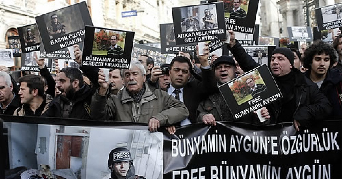 TURKEY JOURNALIST PROTEST
