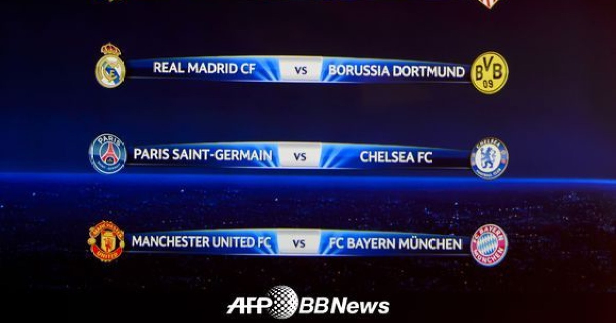 뮌헨-맨유, UCL 8강서 '빅뱅'.. 8강 조추첨 '완료'