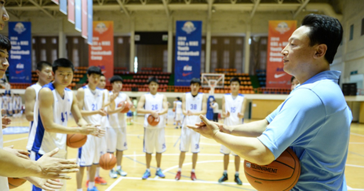 [KBL] 2014 KBL & NIKE Youth Basketball Camp, 첫날 훈련
