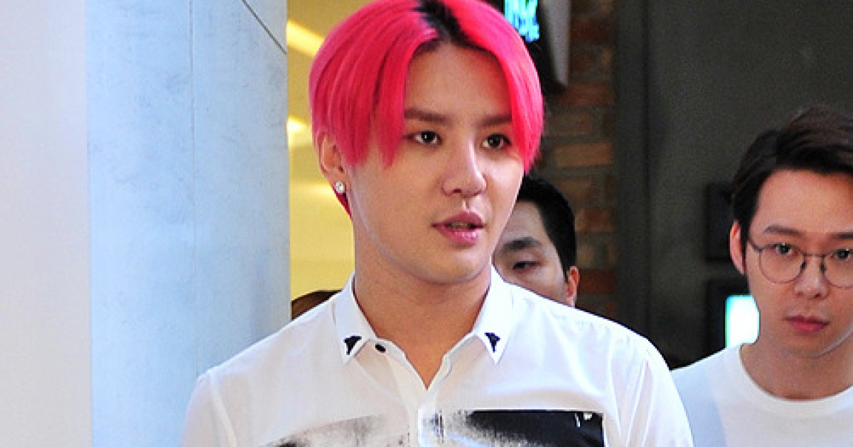 [포토엔]JYJ김준수 '여성팬 열광시키는 헤어 컬러'