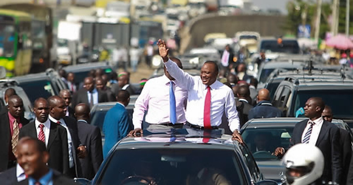 KENYA UHURU KENYATTA COMES BACK HOME FROM THE HAGUE
