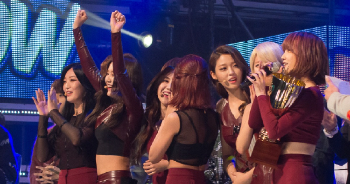 [포토] AOA, '1위 수상 꿀맛이야~'(쇼챔피언)