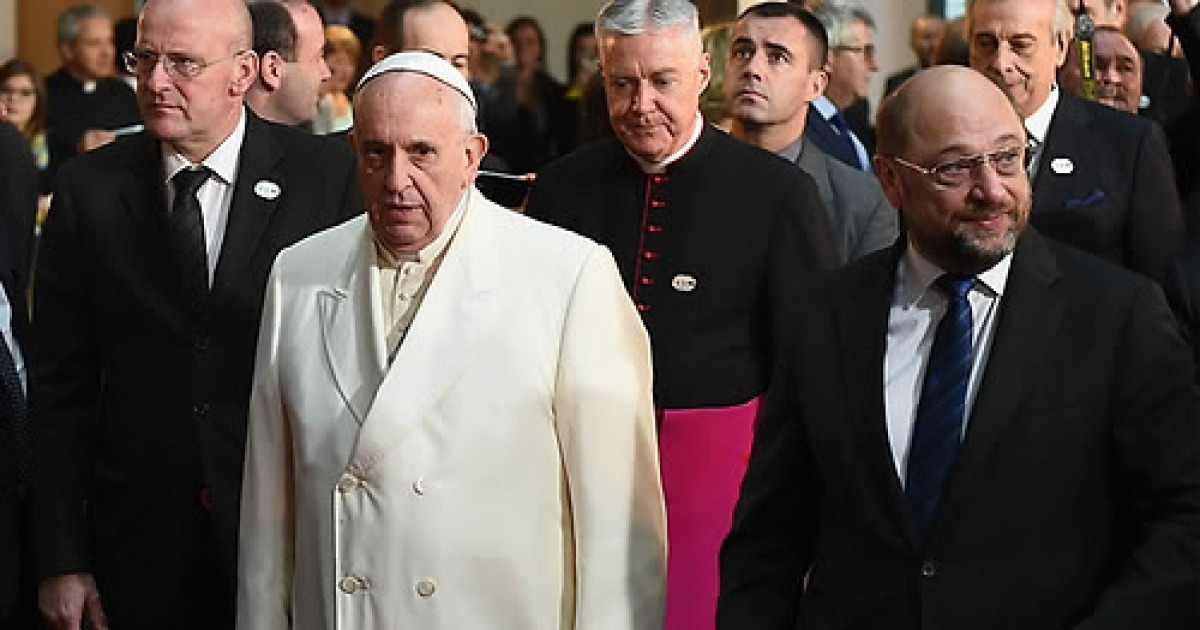 FRANCE EU POPE FRANCIS VISIT
