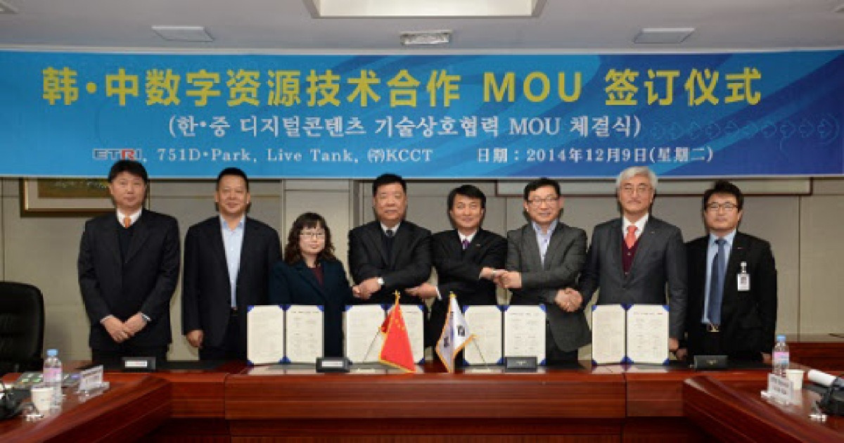 ETRI, 중국 베이징 문화 랜드마크와 MOU 체결