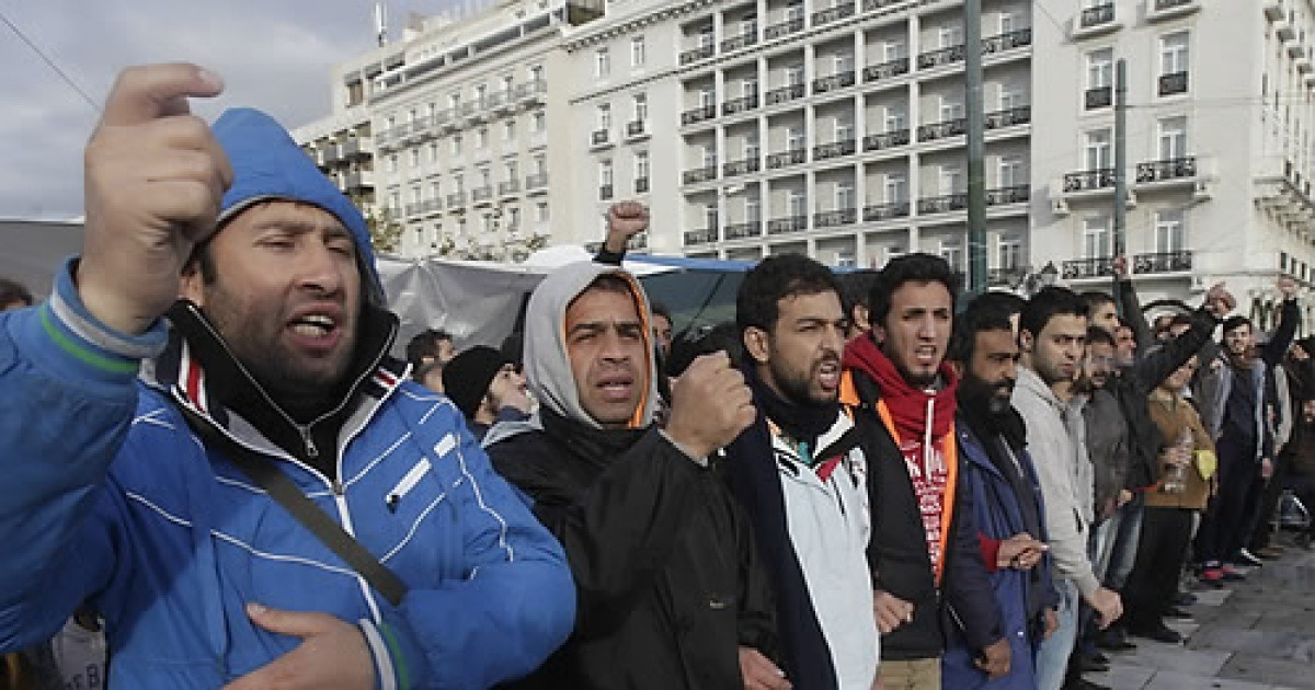 GREECE SYRIAN REFUGEES PROTEST