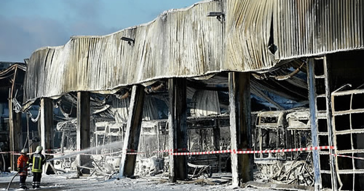GERMANY BUS DEPOT FIRE