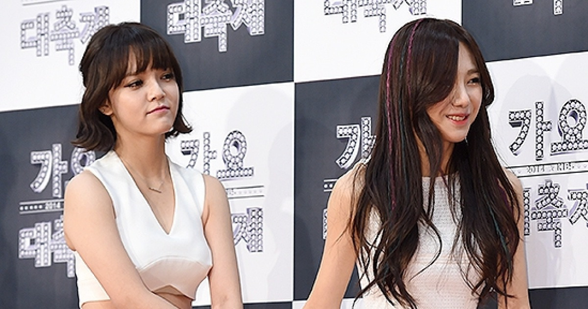 [포토] AOA 지민-민아, '서로 다른 스타일로~' (2014 KBS 가요대축제)