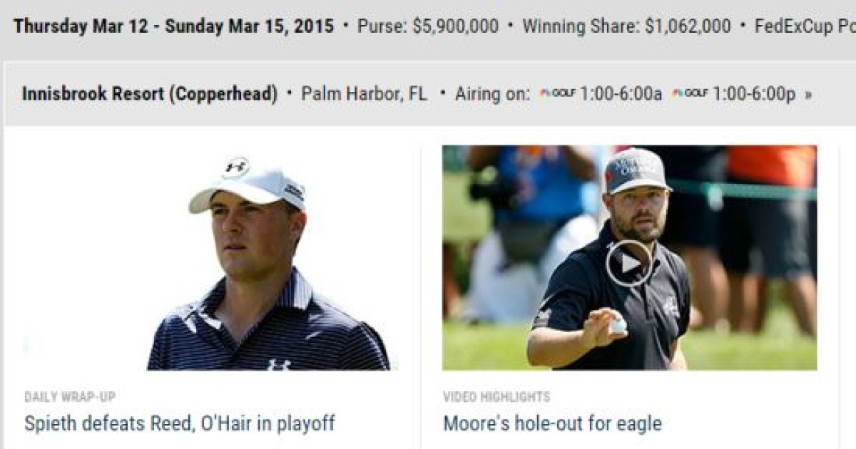 [PGA] 22세 조던 스피스 발스파챔피언십서 시즌 첫승