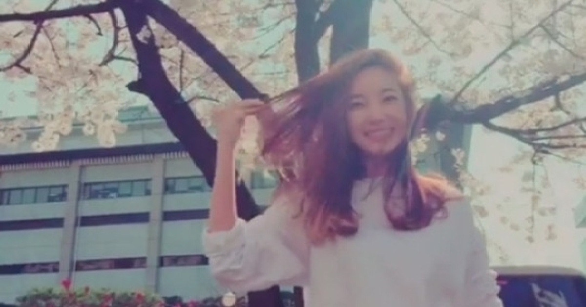 여의도 봄꽃축제, NS윤지 셀카 공개 "아쉬운대로 KBS앞 벚꽃놀이"