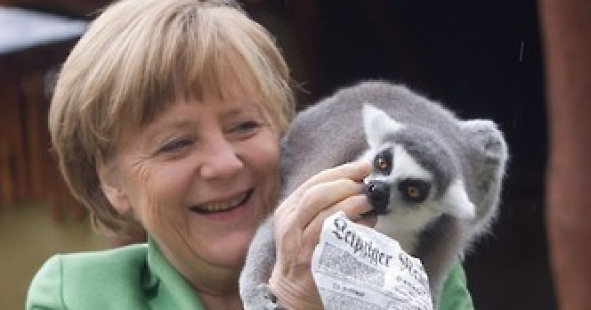 GERMANY MERKEL BIRD PARK