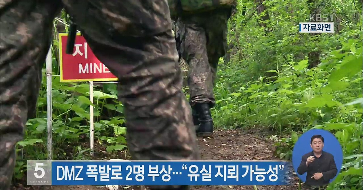 DMZ 폭발로 2명 부상.."유실 지뢰 가능성"