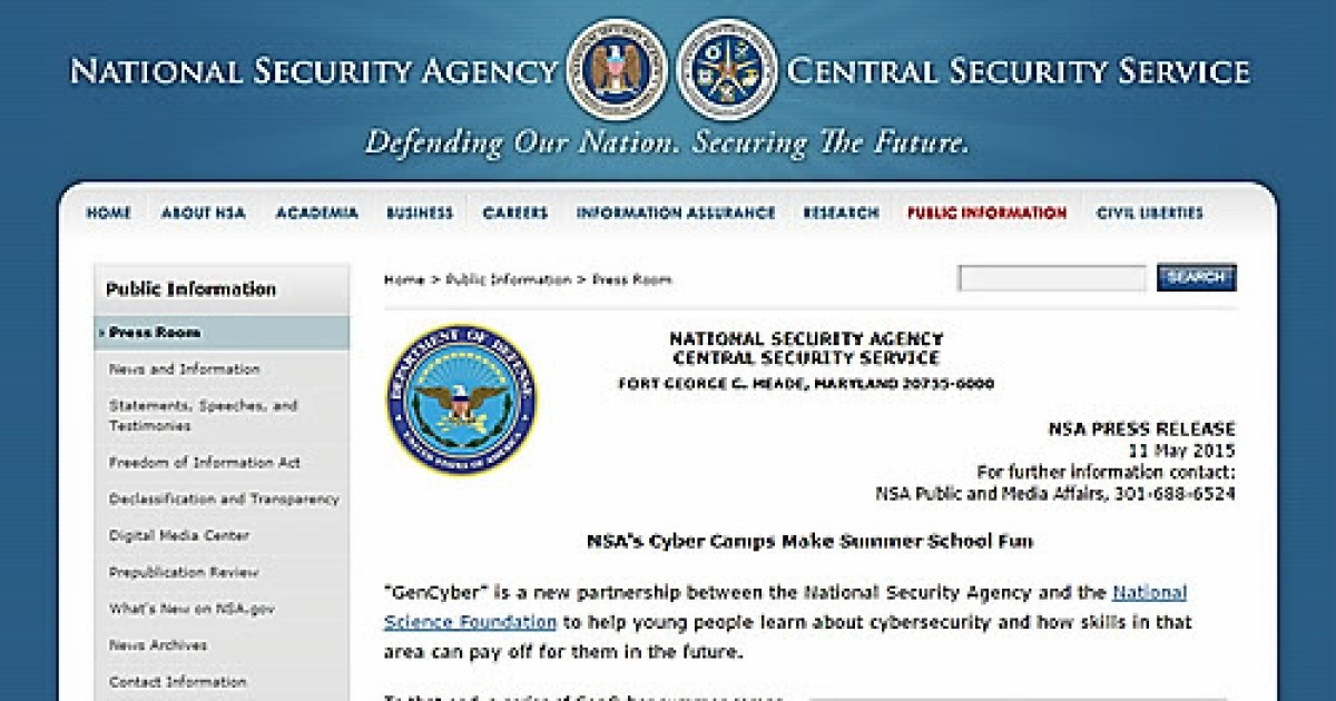 도청 파문 NSA 후원 청소년 사이버보안 캠프 성황
