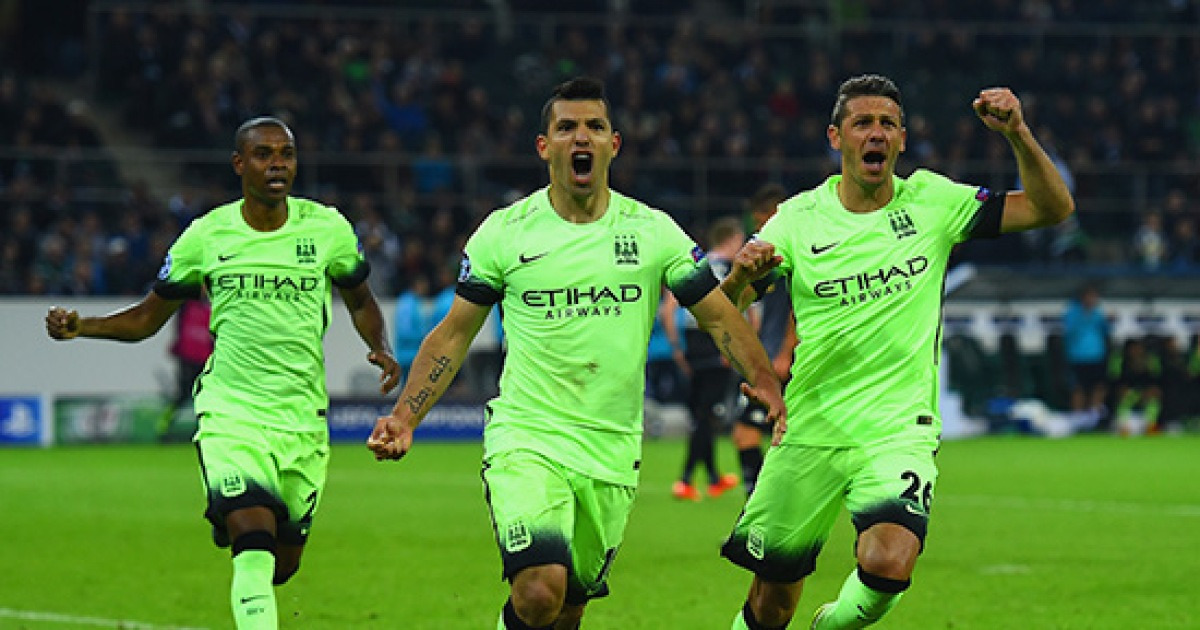 [UCL 조별리그] '아구에로 PK골' 맨시티, 글라드바흐에 2-1 역전승