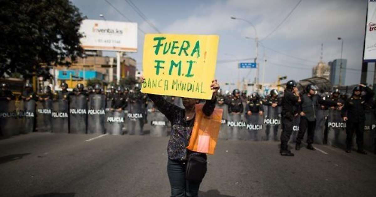PERU IMF WORLD BANK PROTESTS