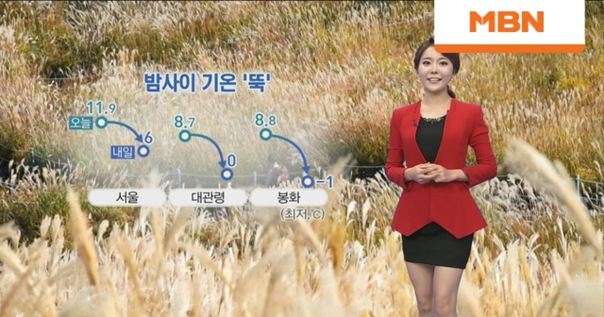 밤사이 기온 '뚝'..찬바람 불며 쌀쌀