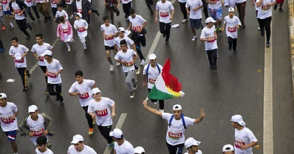 Mideast Iraq Irbil Marathon