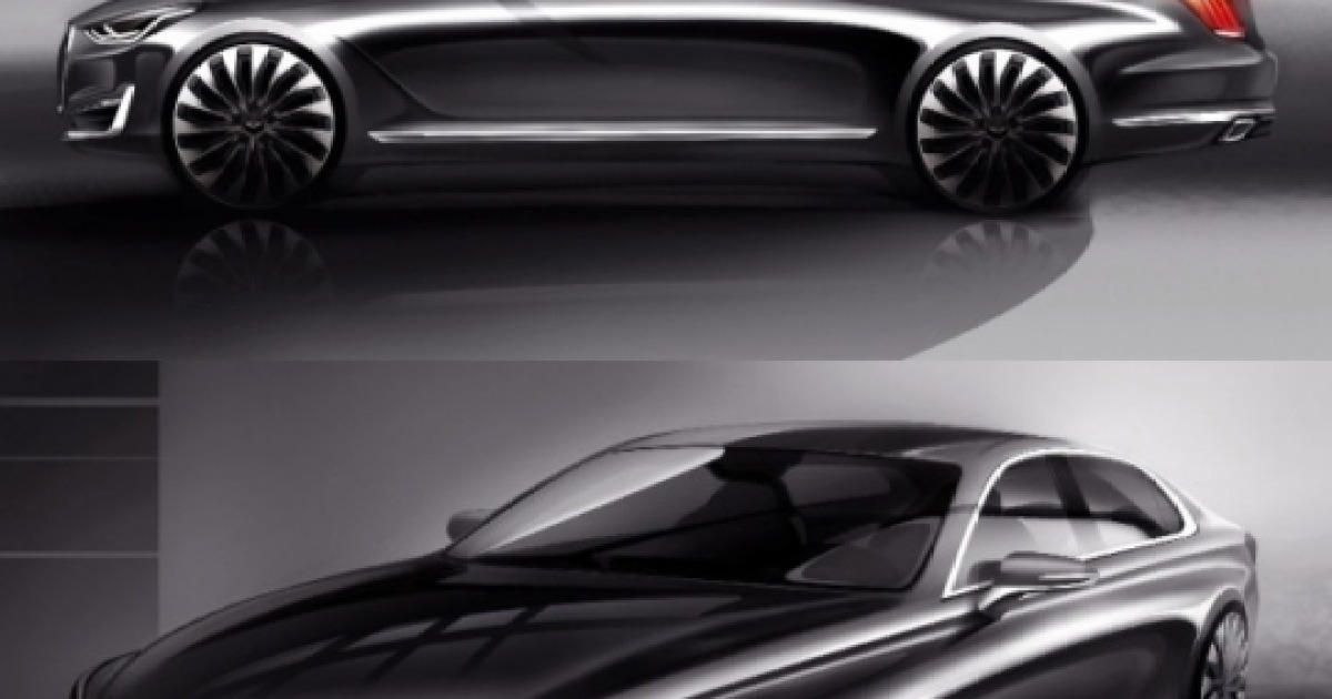 현대차, 제네시스 최고급형 'EQ900' 첫 공개..우아한 자태 눈길~