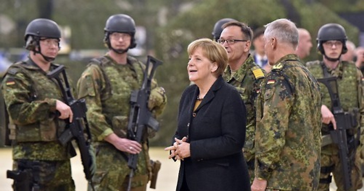 Germany Merkel Army Visit