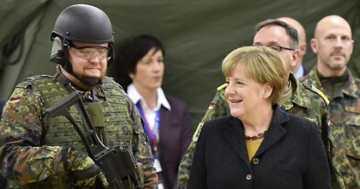 Germany Merkel Army Visit