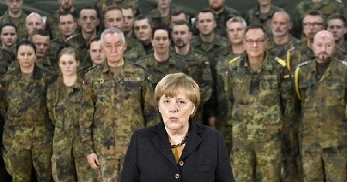 Germany Merkel Army Visit