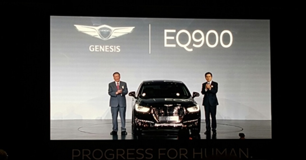 [제네시스 EQ900 출시] 황교안 "자동차 산업, 타 산업과 융합통해 한단계 도약해야"