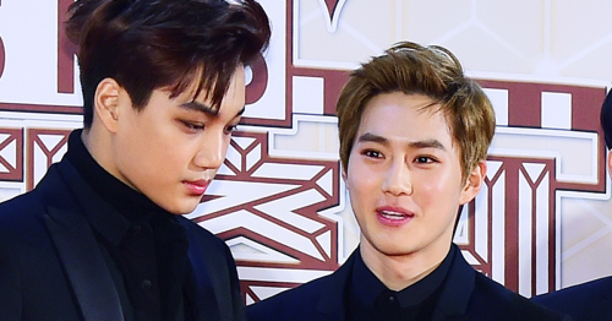 [포토엔]엑소 수호 '엄지 척'(KBS 가요대축제)