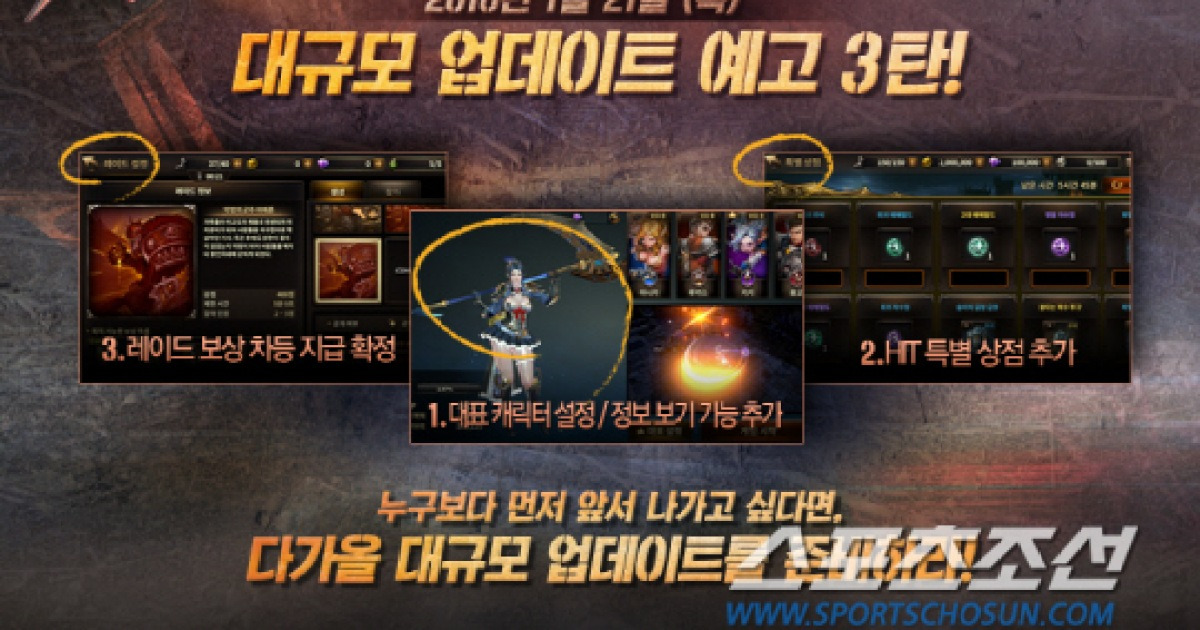 대형 모바일 RPG 'HIT'(히트), 새해 첫 업데이트 21일 실시