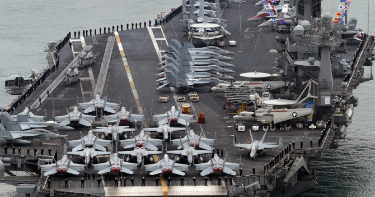 美 항공모함 전단 한반도 상륙, KR·FE 훈련 '최고조'