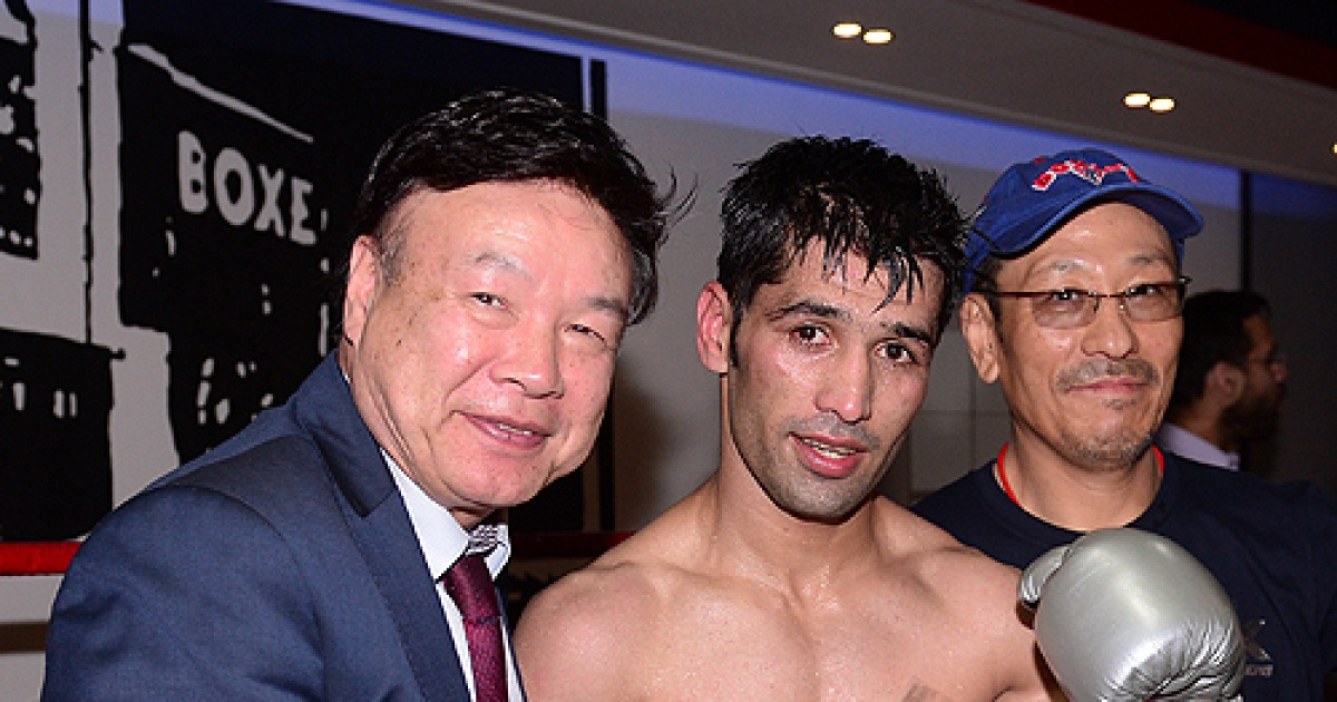 홍수환 '와심 TKO승 축하해' [MK포토]