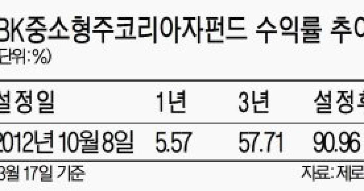 [fn펀드 톡톡] 'IBK중소형주코리아자펀드'