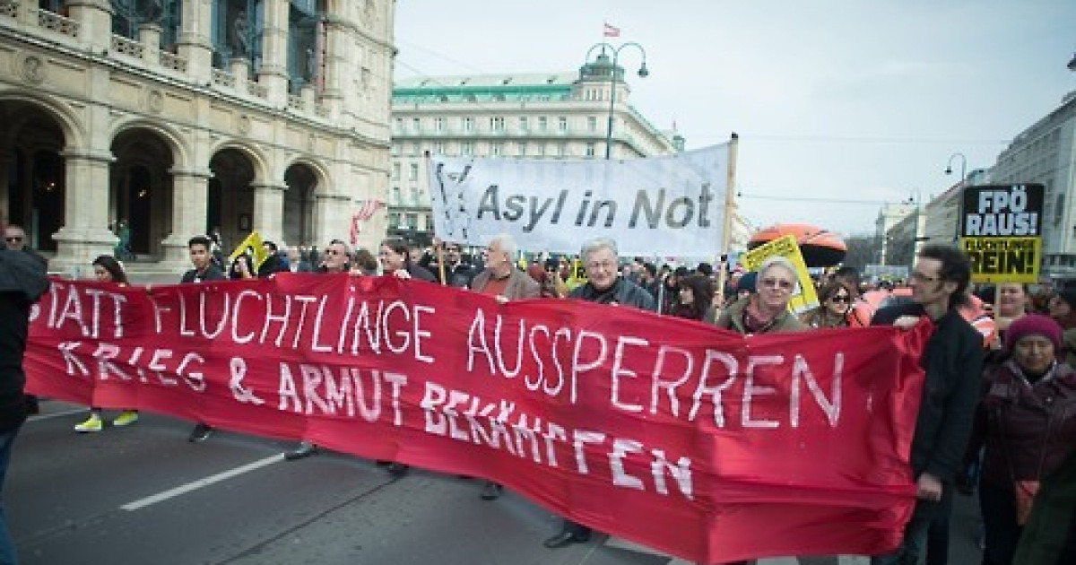 AUSTRIA PROTESTS REFUGEES WELCOME