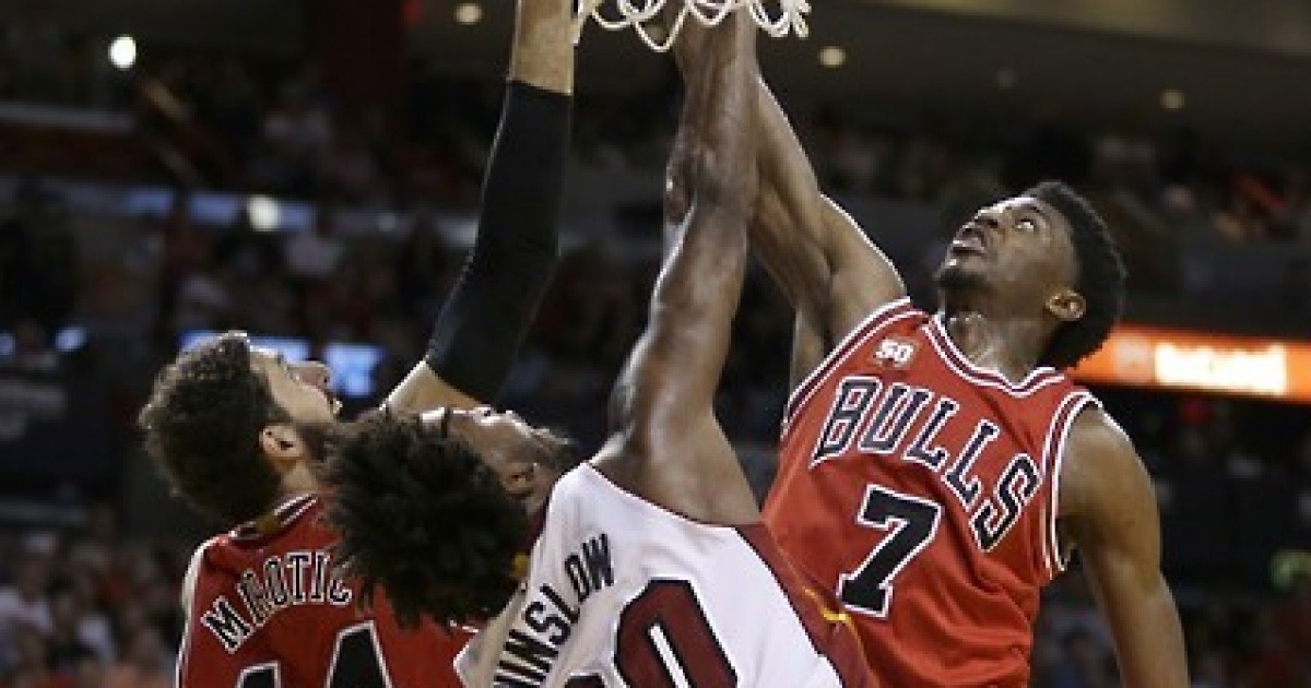 Bulls Heat Basketball
