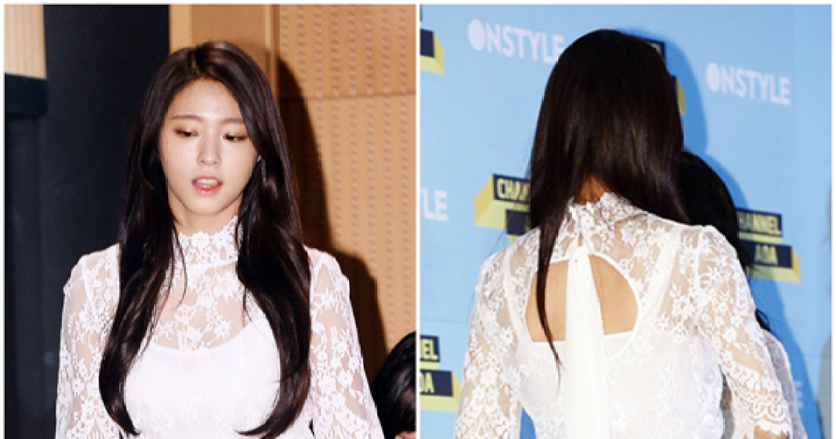 [TD포토+] AOA 설현 '뒤가 더 파격적인 화이트 시스루'