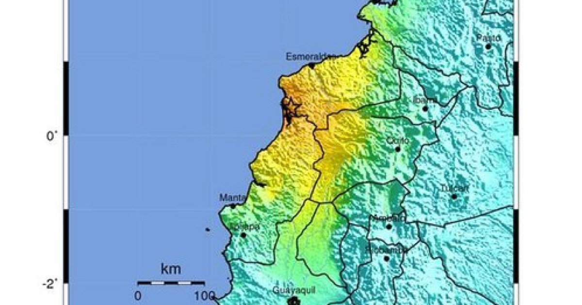 에콰도르 '지진 지도'
