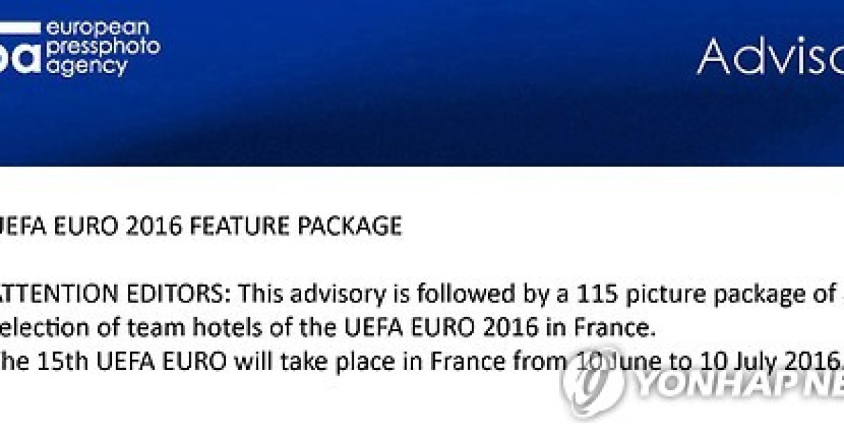 ADVISORY FEATURE PACKAGE FRANCE SOCCER UEFA EURO 2016 HOTELS