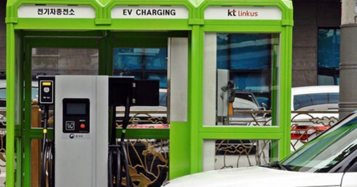 Phone booths in Korea transform to charging stations for electric vehicles