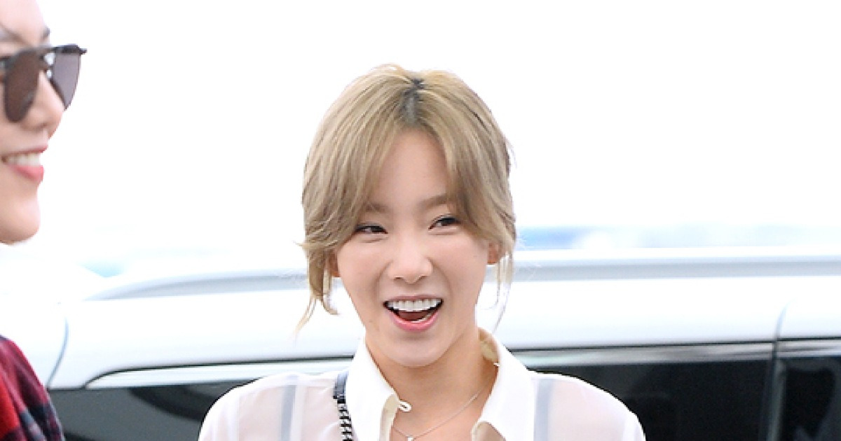 [td포토] 소녀시대 태연 속옷 훤히 비치는 시스루 셔츠
