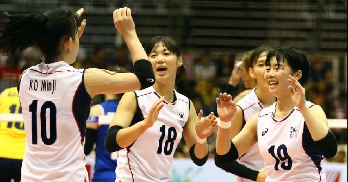한국 U19 女배구 5,6위전 진출, 카자흐스탄에 3-0 완승.