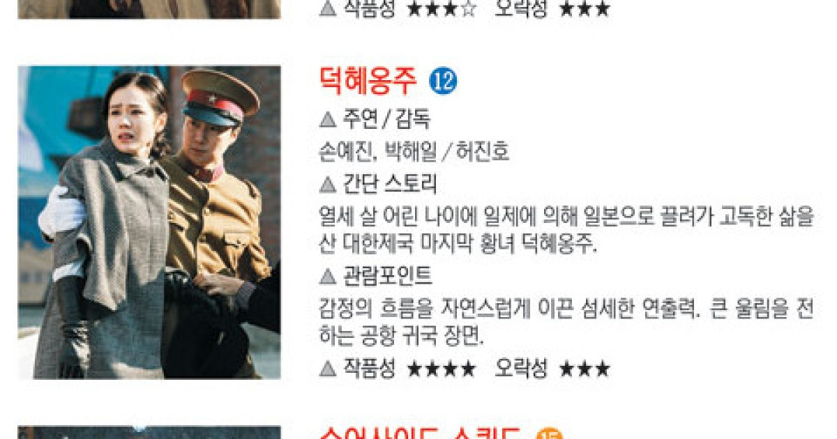 영화, 이번 주말 뭘 볼까터널·국가대표2 등