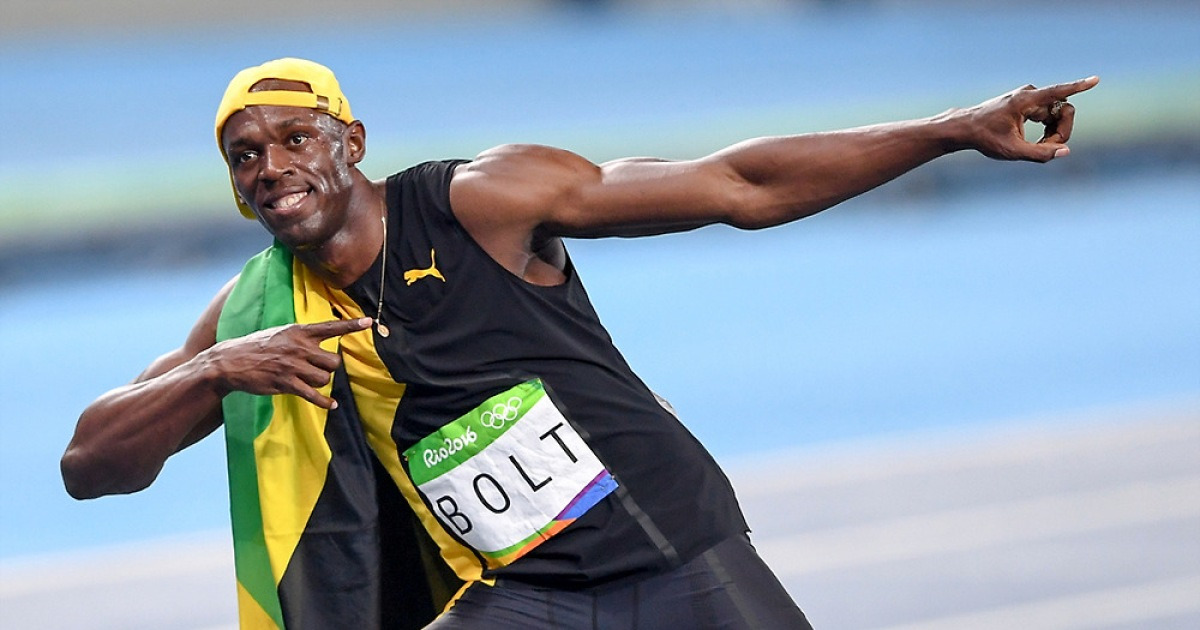 [포토] 우사인 볼트 승리포즈 - 리우올림픽 육상 남자 100m (7)