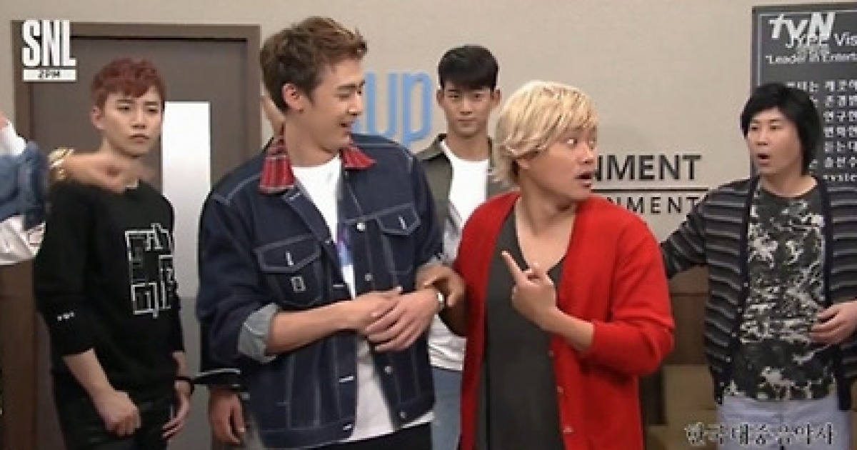 밤TV]'SNL' 2PM, 셀프디스+몸개그..6년차 아이돌은 달랐다