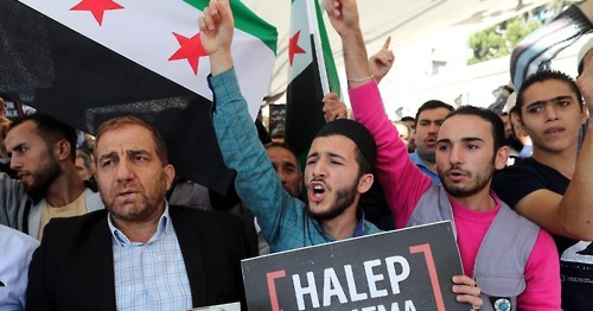 TURKEY PROTEST ALEPPO AIRSTRIKES
