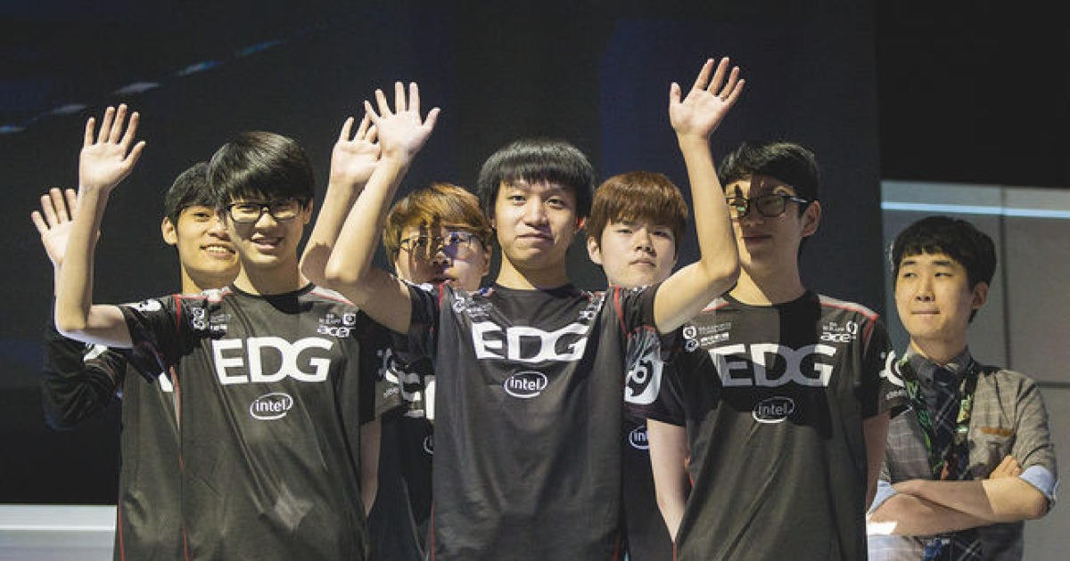 [롤드컵] EDG, 짜릿한 역전승으로 ahq 제압..H2K와 순위결정전