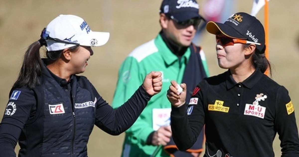 챔피언스트로피 첫날, KLPGA 4대 2로 LPGA 리드