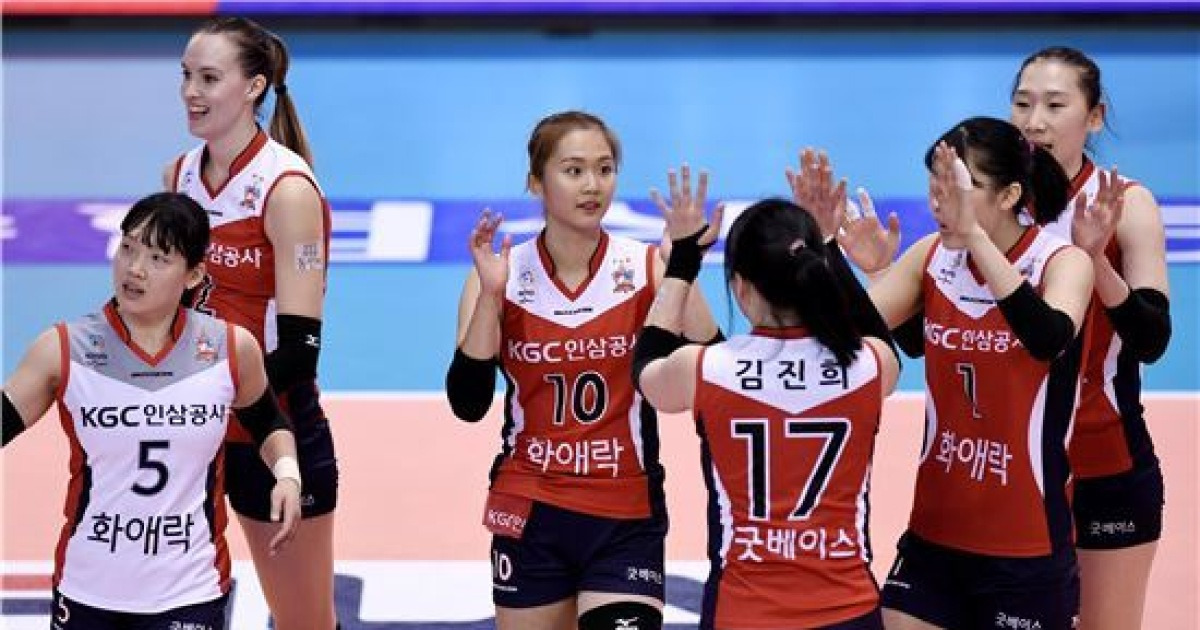 '알레나 36점' KGC인삼공사, 현대건설 상대로 셧아웃..3위 도약